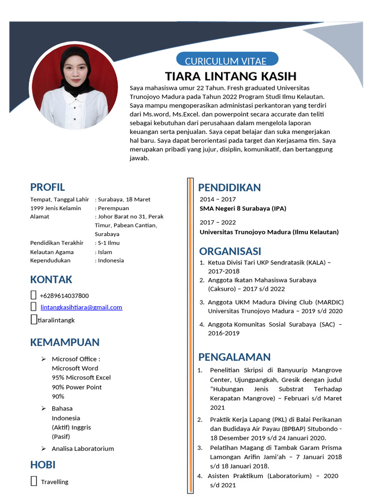 CV-Tiara Lintang Kasih Cdsi | PDF
