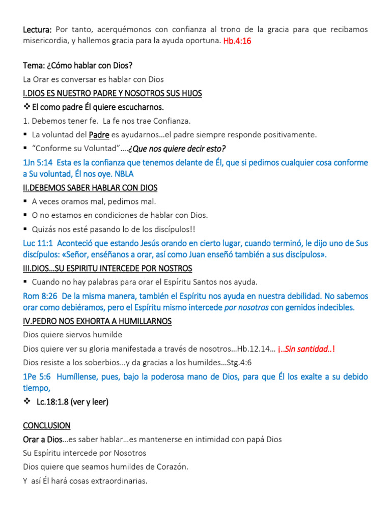 Cómo Orar a Dios Correctamente | PDF