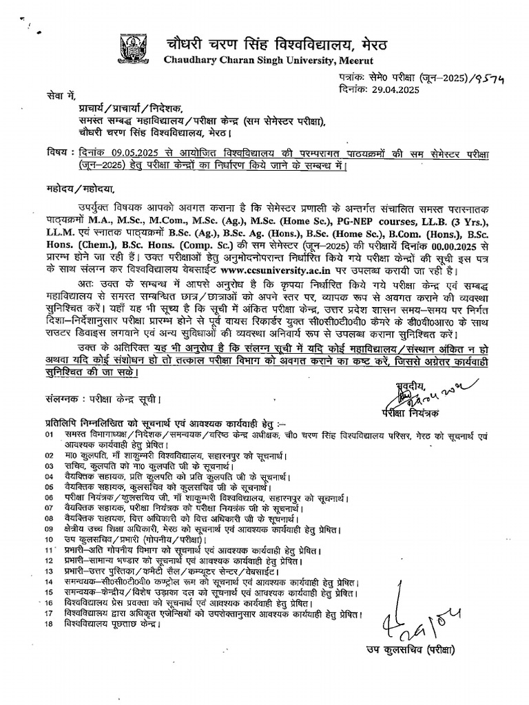Centre List of PG, Treditional Courses, P.G. NEP With LLB, LLM & Hons ...
