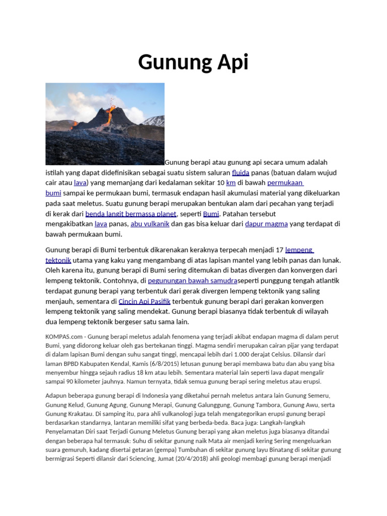 Gunung Api | PDF