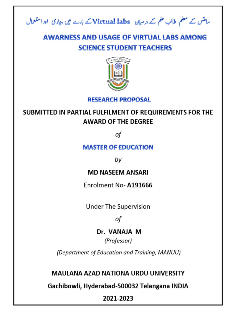 Md Naseem Ansari Research Proposal (Final) | PDF