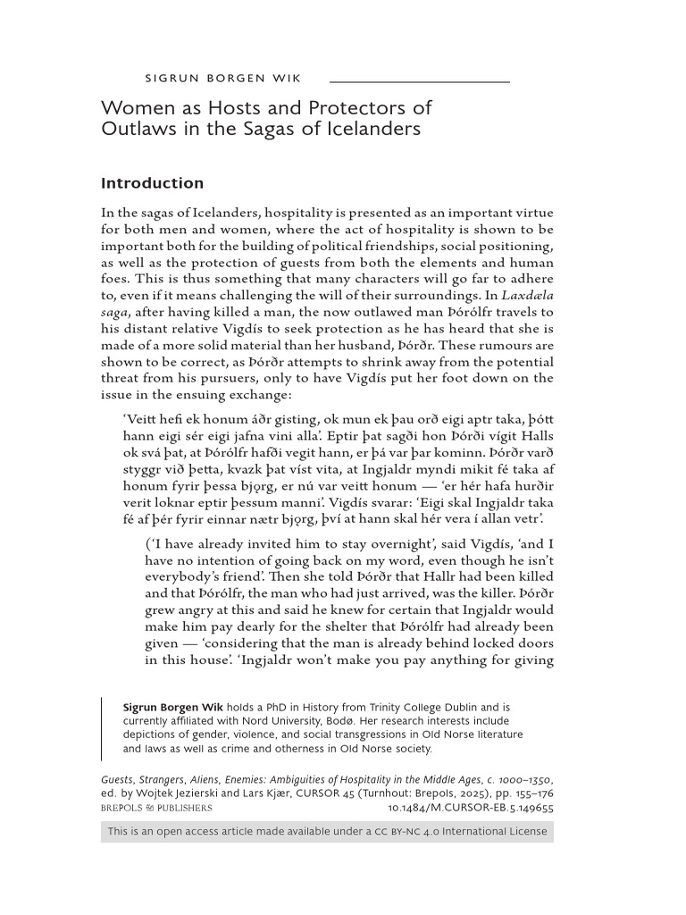 Women As Protectors of Outlaws in Icelandic Society | PDF | Saga | Outlaws