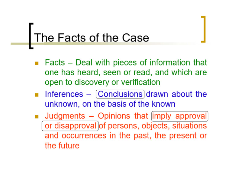 Understanding Facts, Inferences, and Judgments | PDF