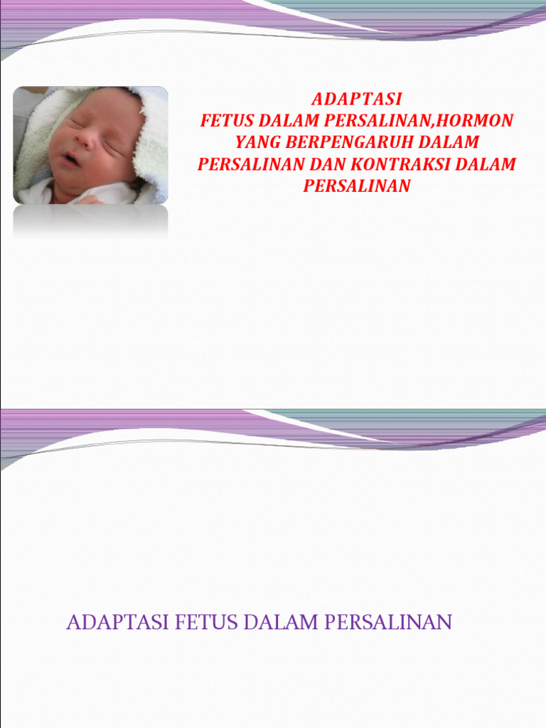 Adaptasi Fetus dan Hormon Persalinan | PDF