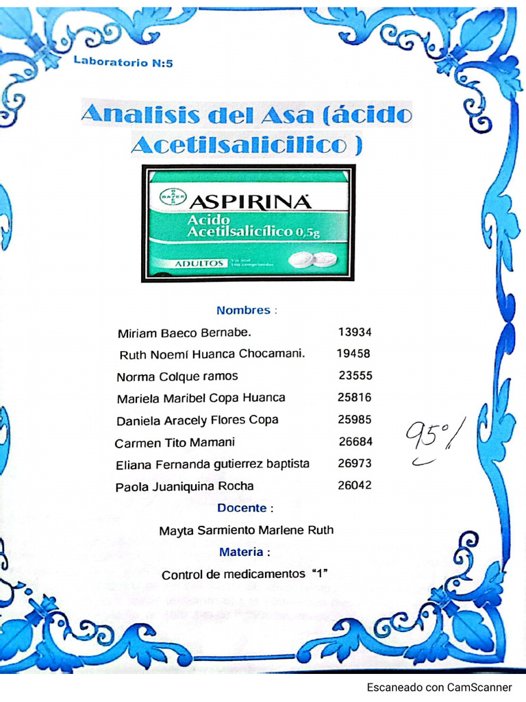lab 5 Aspirina | PDF