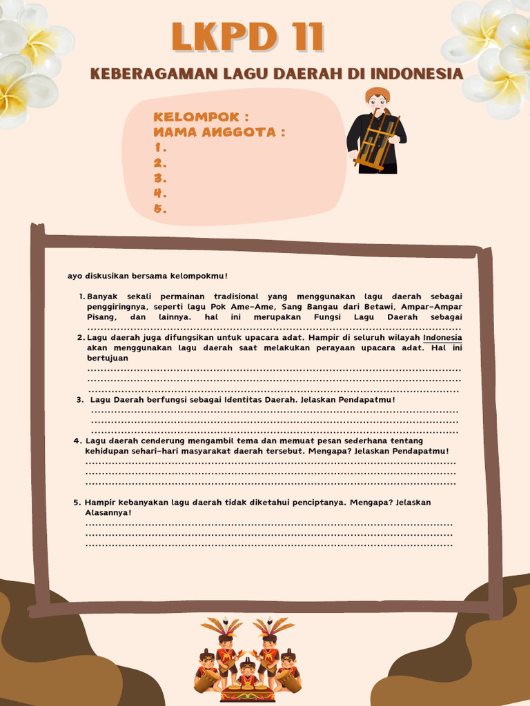LKPD 11 LAGU DAERAH | PDF