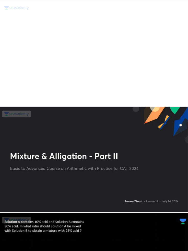 Mixture & Alligation-2 | PDF