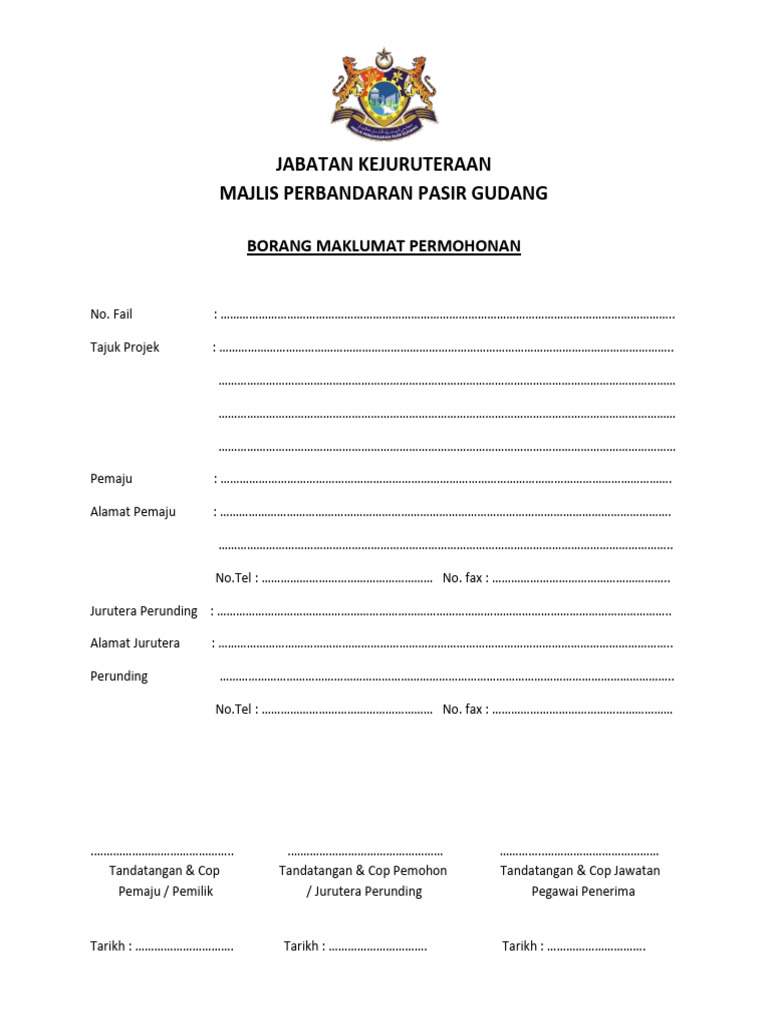 Borang Maklumat Pemohon | PDF