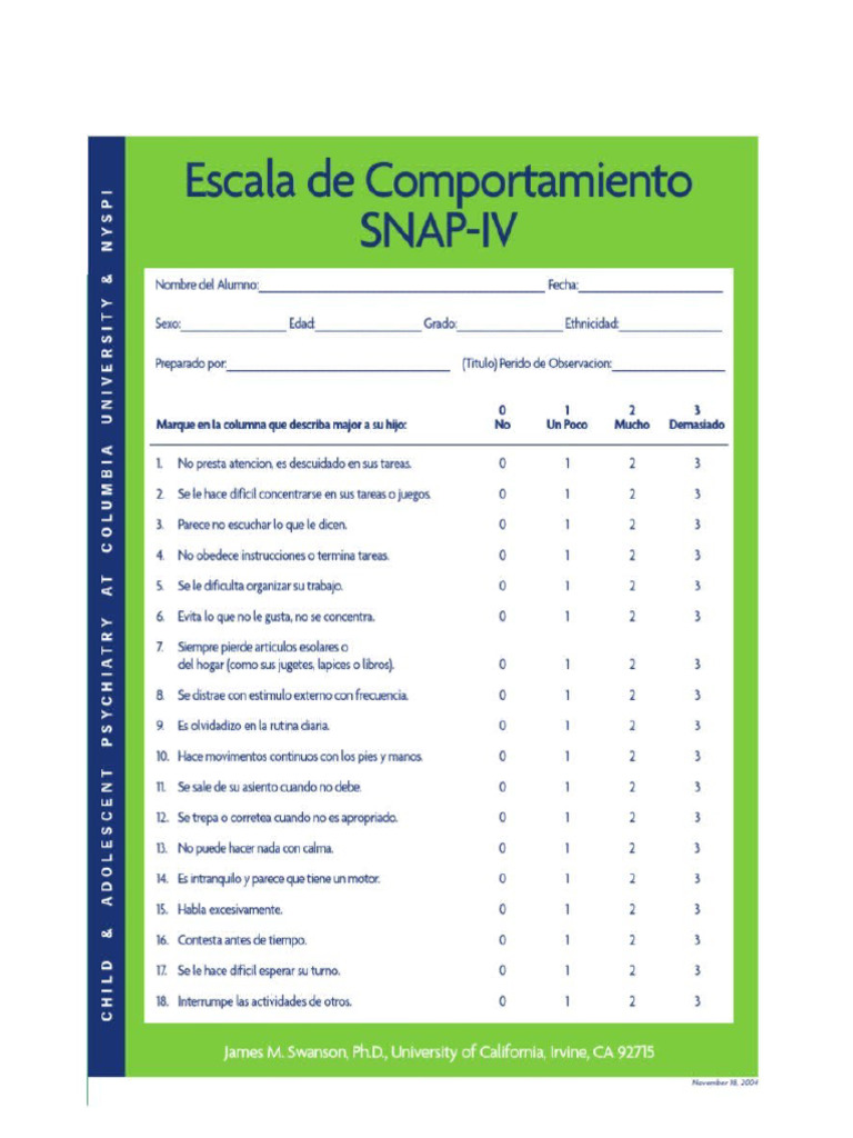 SNAP-IV Coloreada | PDF