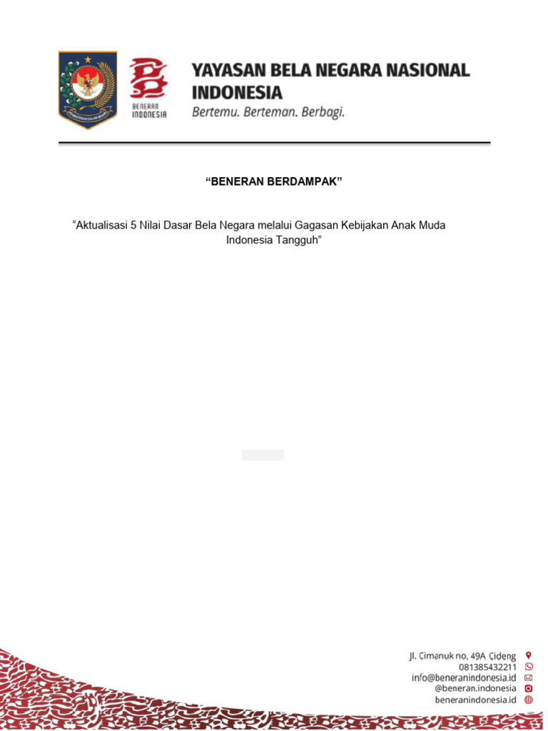 TOR Lomba Policy Brief Beneran Berdampak | PDF
