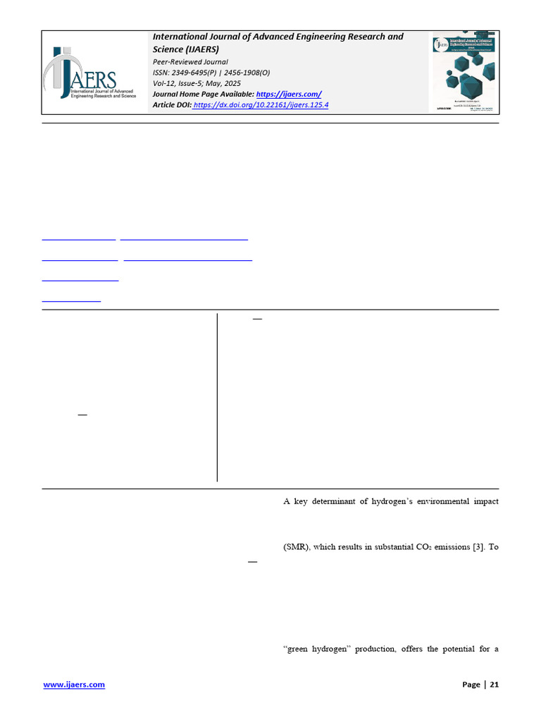 Mathematical Modeling And Simulation Of An Alkaline Electrolyzer For Hydrogen Production Pdf
