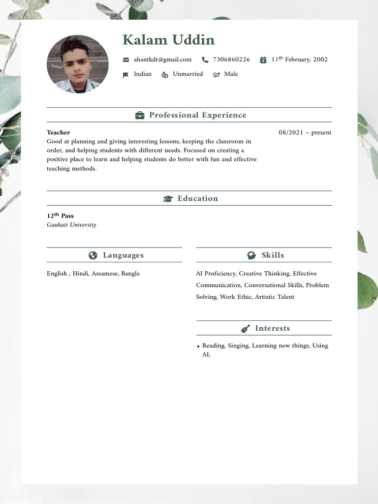 Kalam Uddin FlowCV Resume 20250520 | PDF