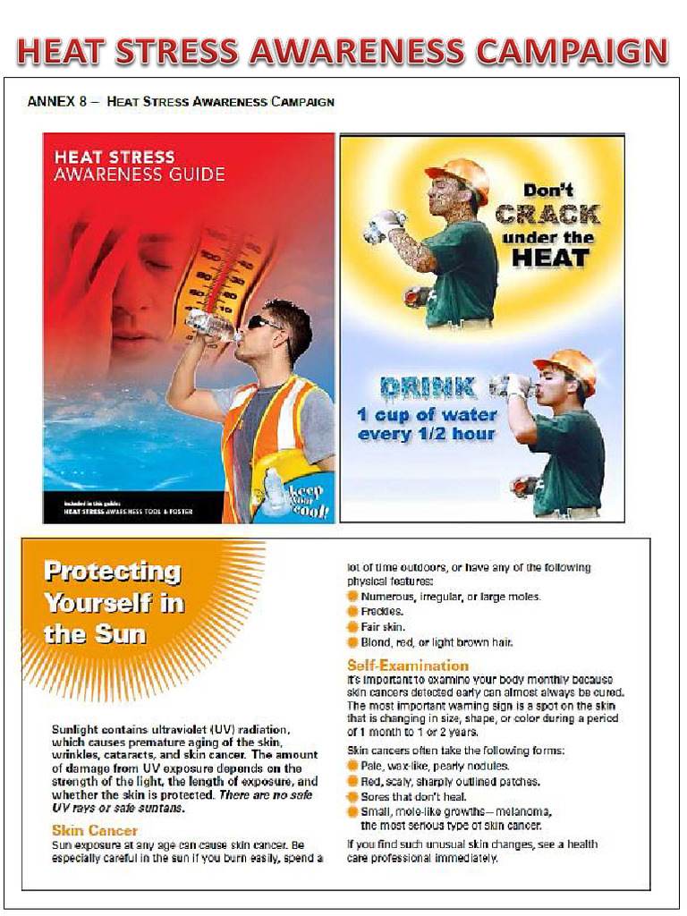 Heat Stress Awareness Compaign Global EHS | PDF