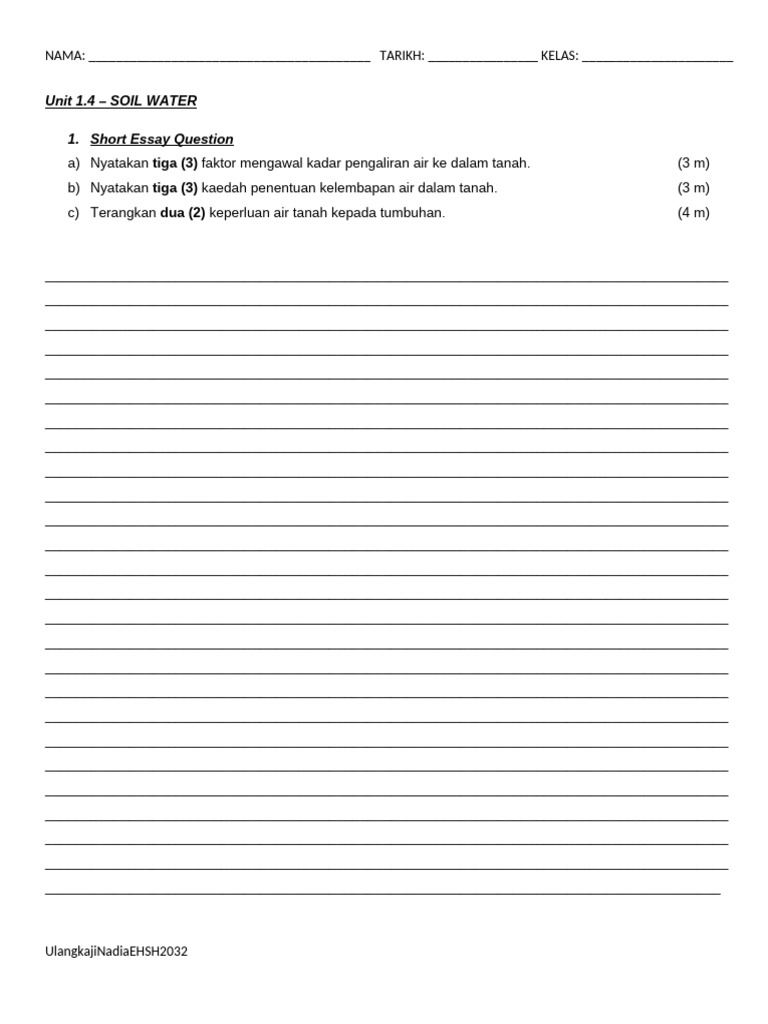 Tutorial - Soil Water | PDF