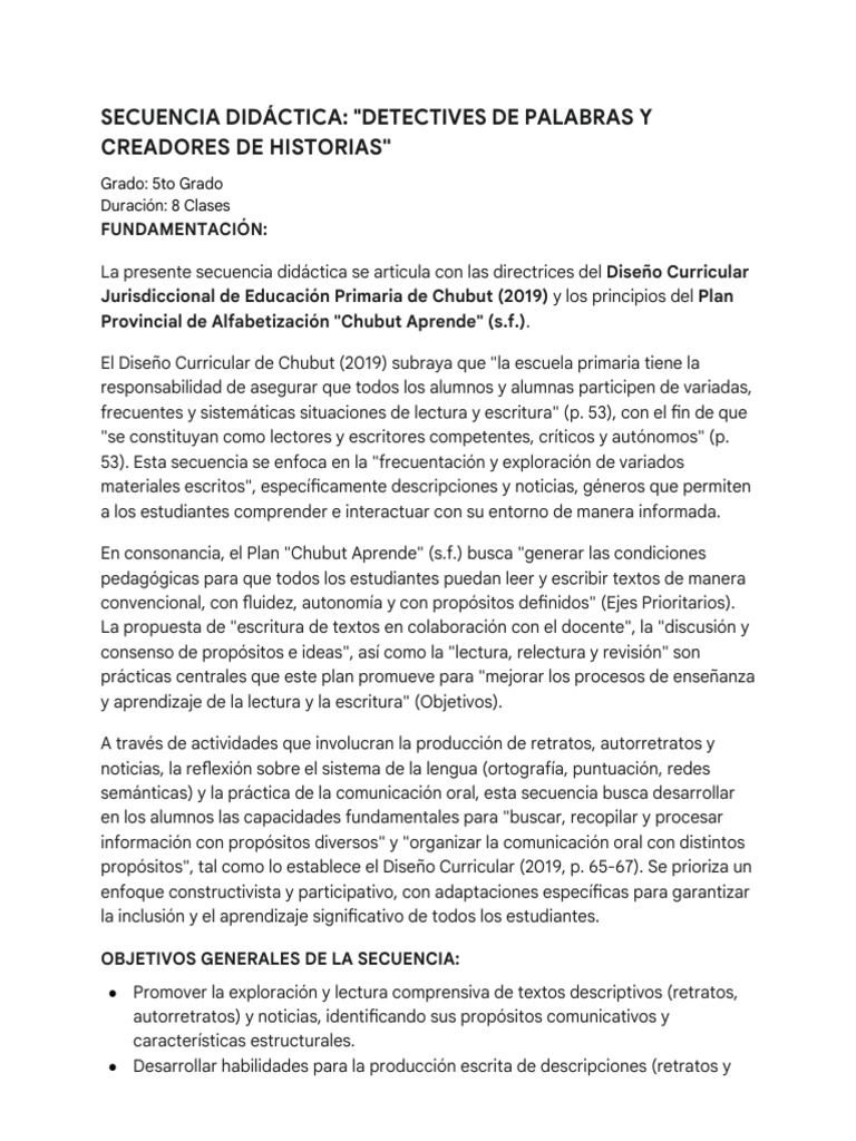 detectives de palabras | PDF | Plan de estudios | Puntuación