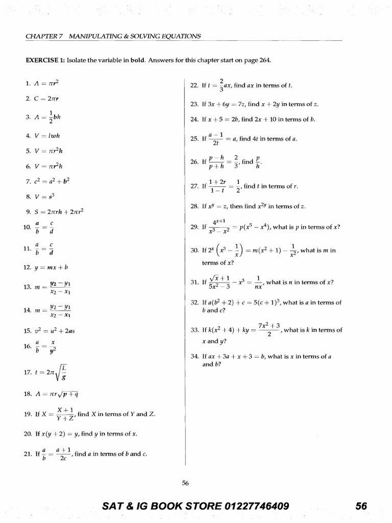 Manipulating Equations | PDF