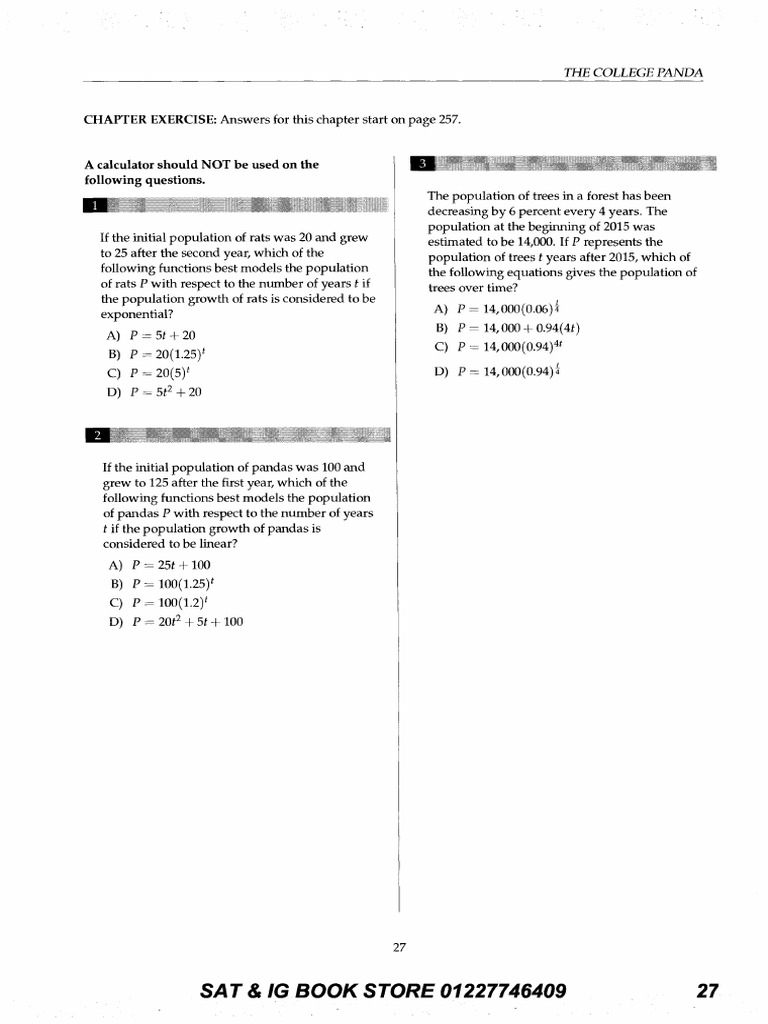 GRP Ing Sat Math Drills | PDF