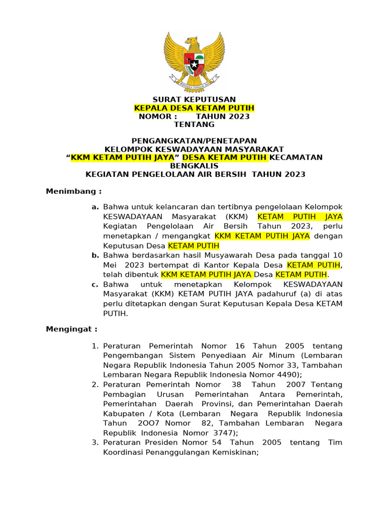 SK KKM Ketam Putih - 125809 | PDF