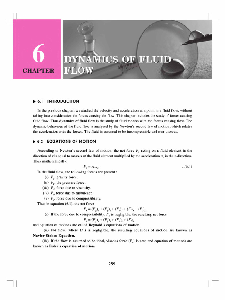 Dynamics of Fluid Flow | PDF