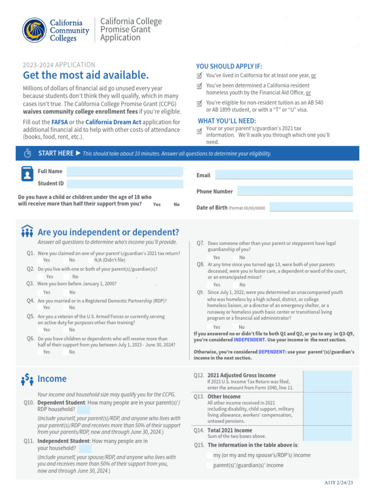 2023 24 Promise Grant Application English Draft A11y | PDF ...