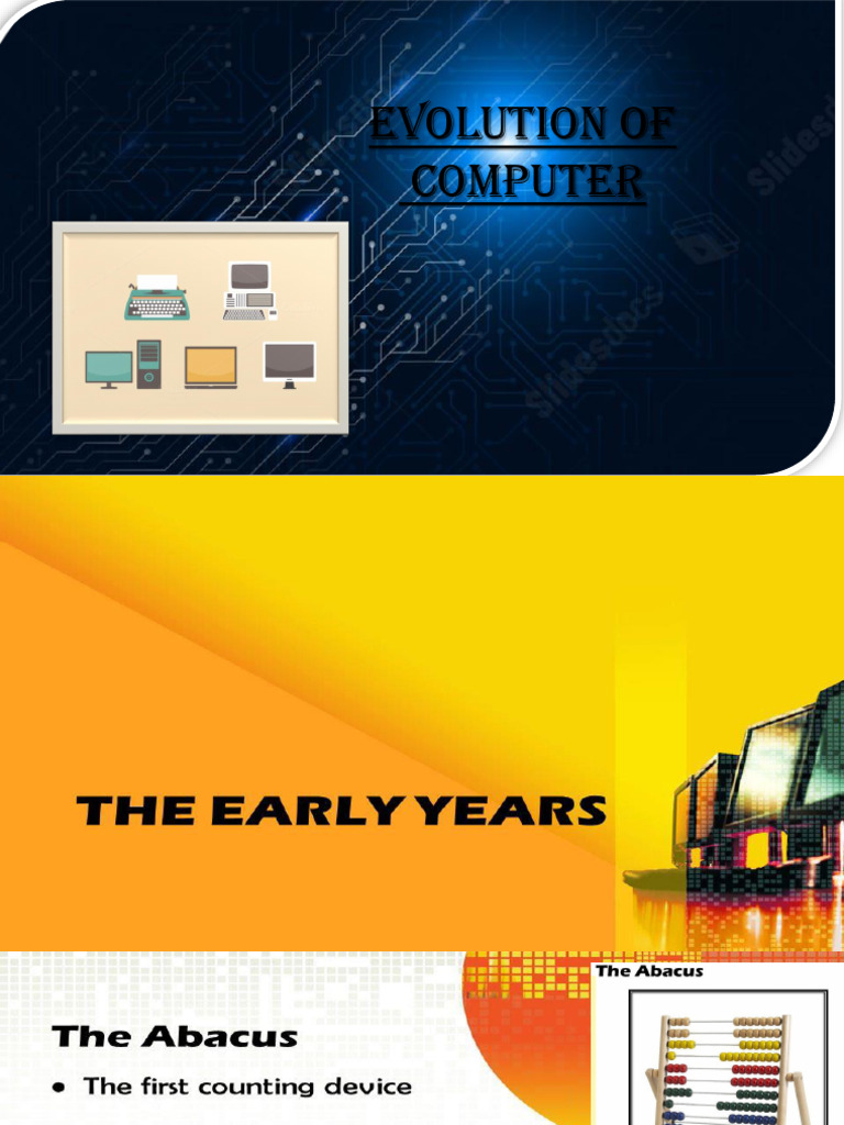 Presentation1 evolution of computer sem2 bbit | PDF