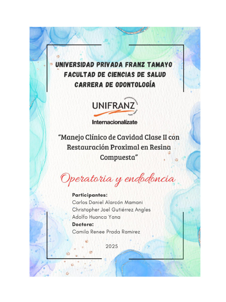 Ope 1 | PDF | Odontología | Diente