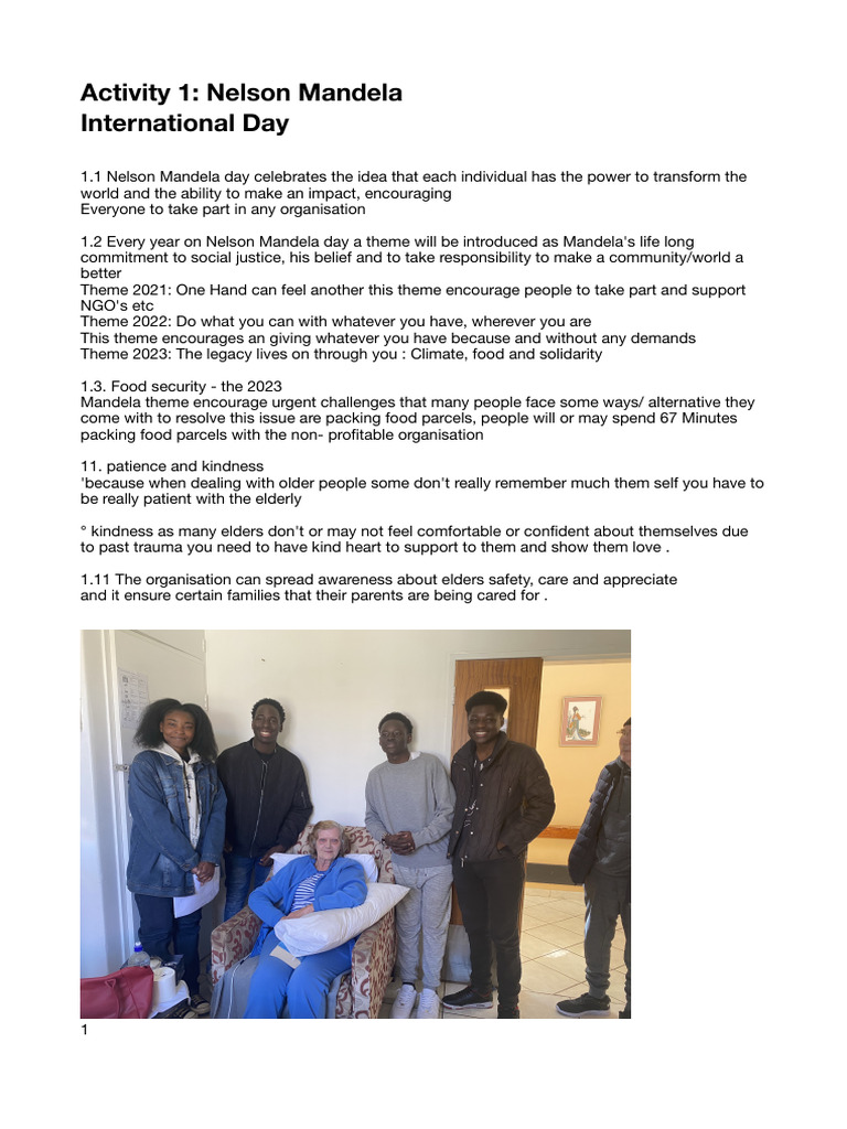 Activity 1 Nelson Mandela | PDF
