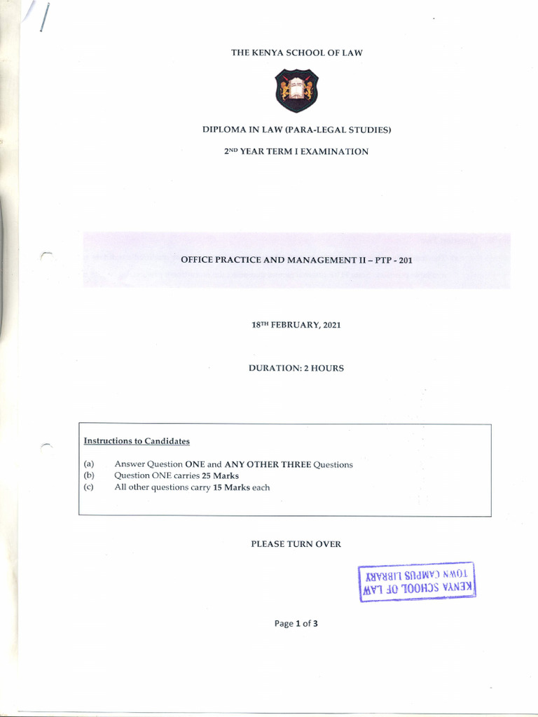 Office Practice Management PTP 201 From 2021 To 2024 | PDF