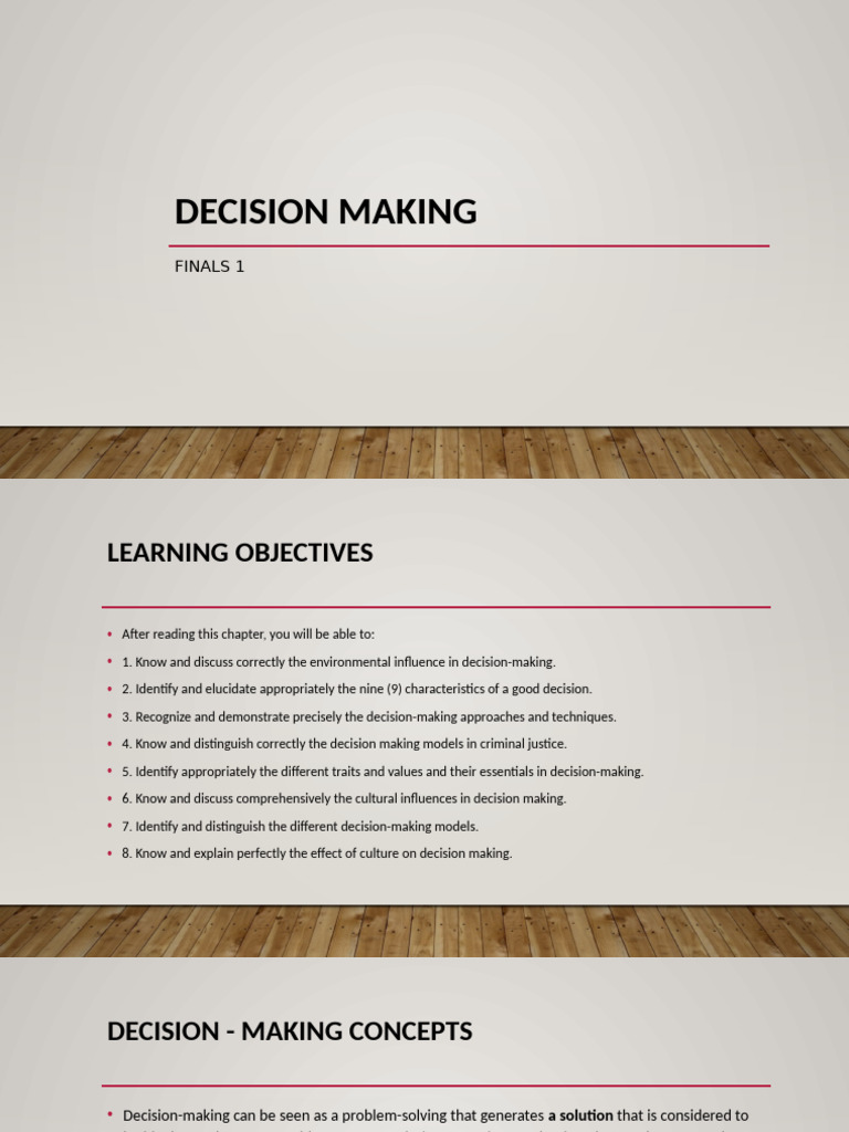 cf2 Finals Decision Making | PDF | Decision Making | Neuroscience