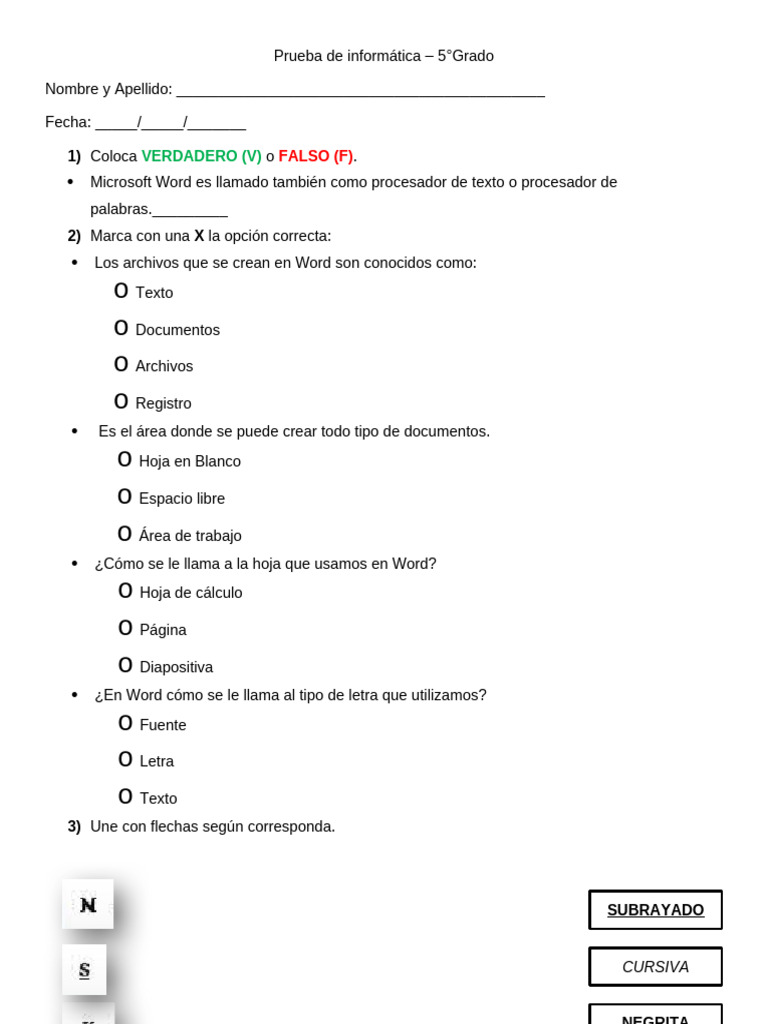 Prueba Adaptada | PDF