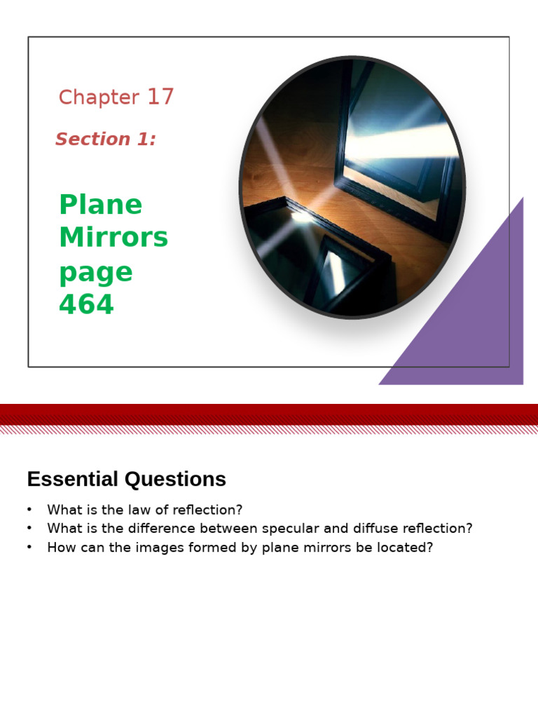 17.1 Plane Mirrors Modulated | PDF | Mirror | Light
