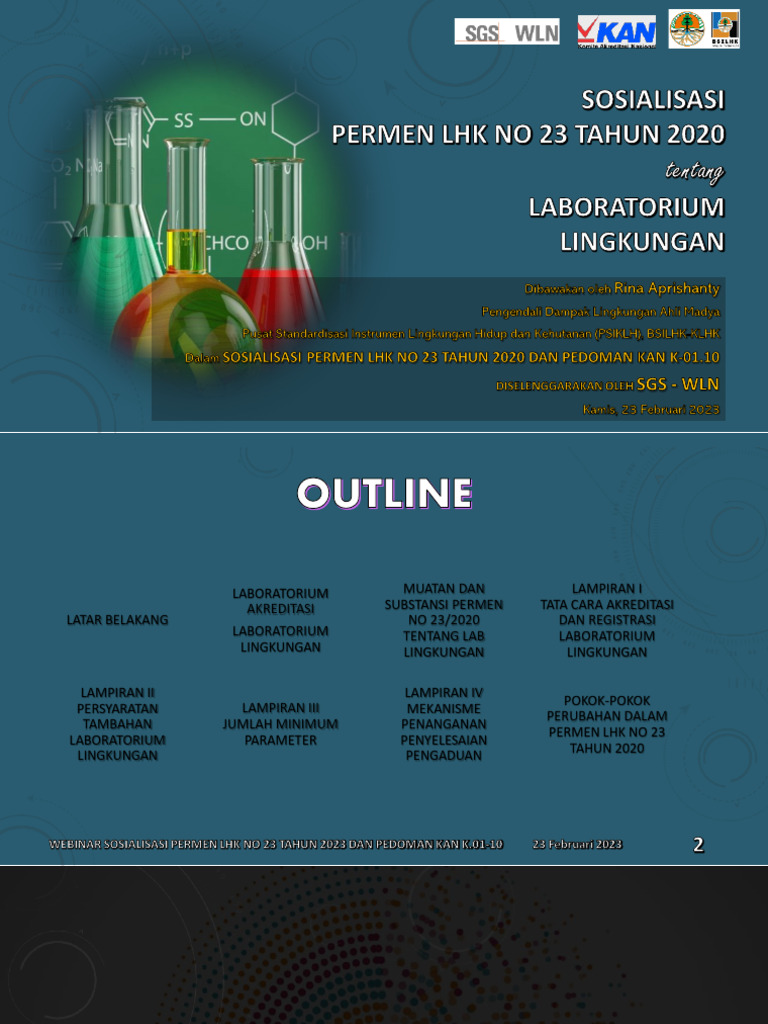 2023 Feb 23 Sosialisasi Permen LHK No 23 Tahun 2020 Bagi Laboratorium Lingkungan Teregistrasi Di ...
