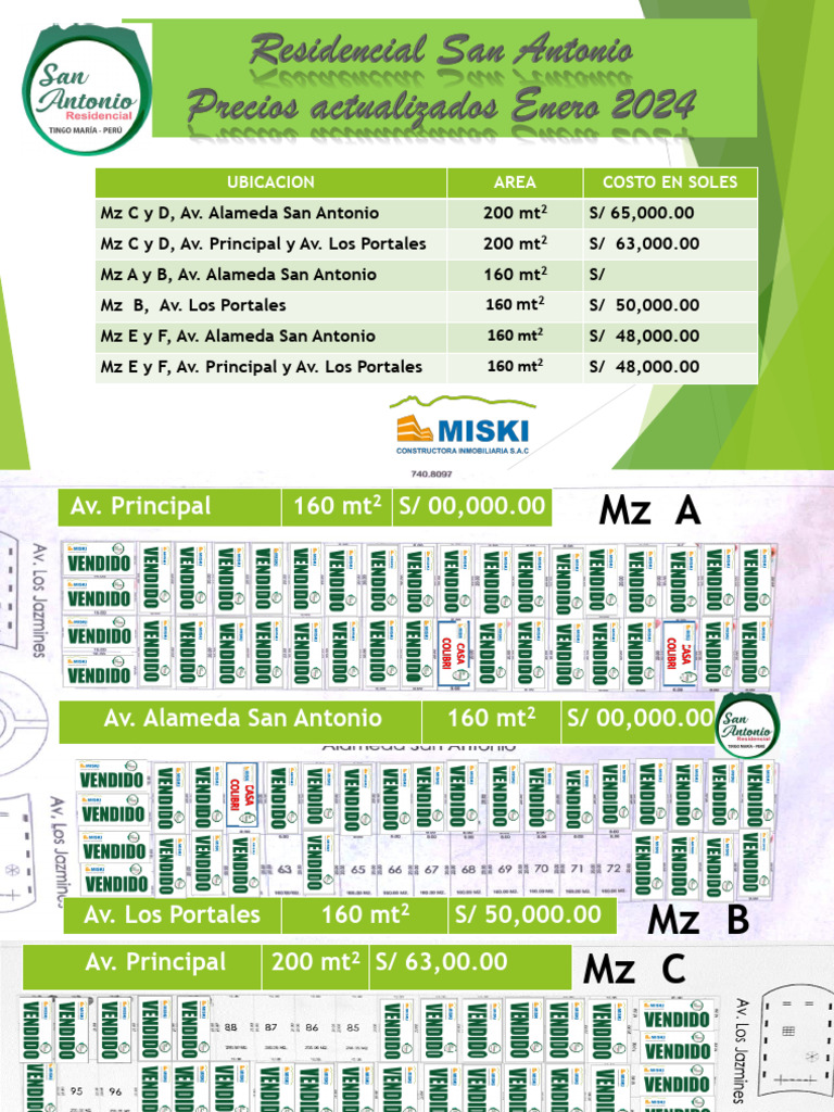 Lotes Disponibles y Precios 03 Marzo 2024 | PDF
