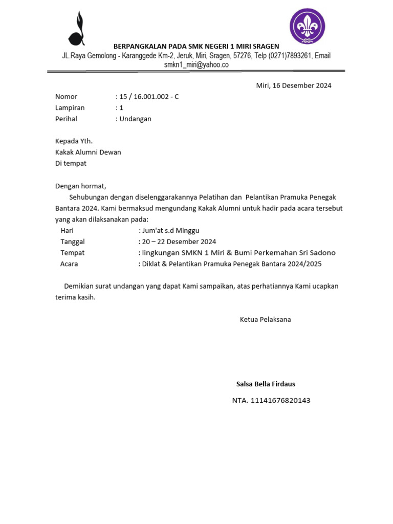 Undangan Alumni Fiks | PDF