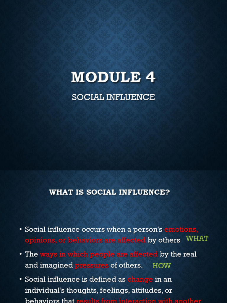 Understanding Social Influence Dynamics | PDF | Conformity | Psychology