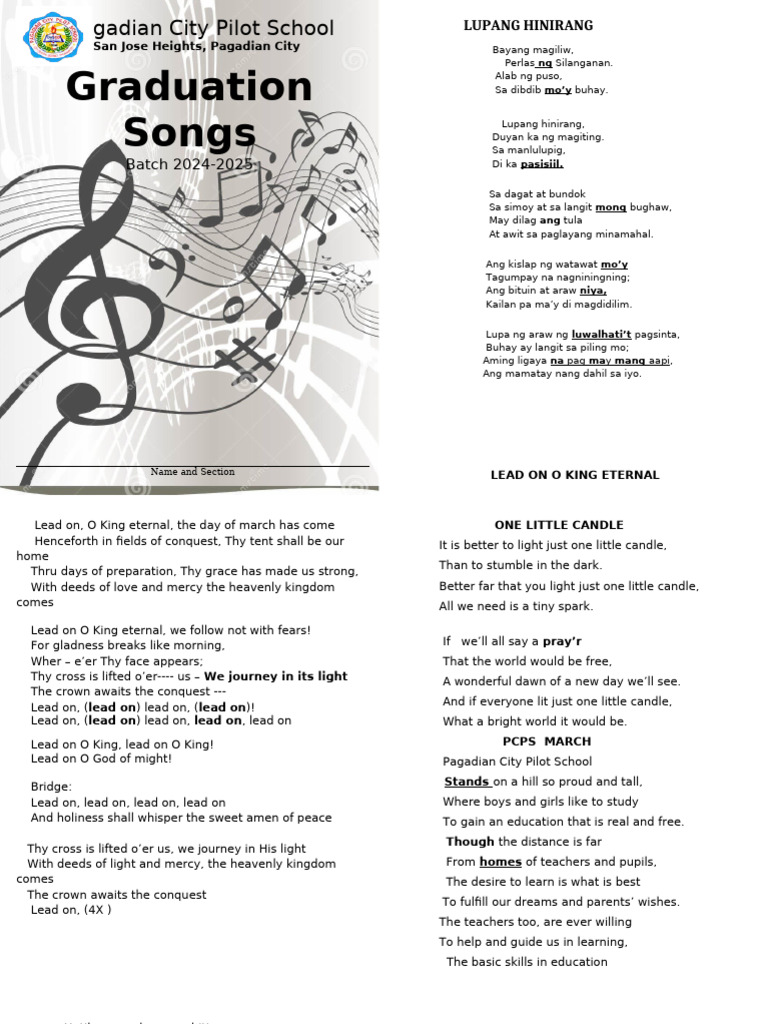 Graduation Songs 2024 2025 | PDF