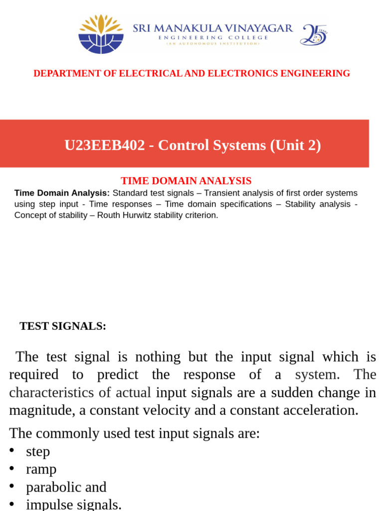 CS - Unit 2 PPT - Time Domain | PDF | Mathematical Objects | Mathematics