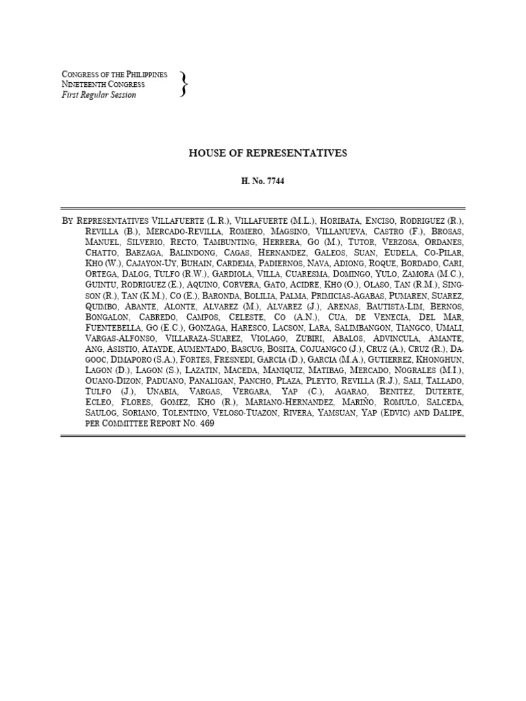 1.) House Bill 7744 May 15, 2023 (Third Reading) | PDF | Learning ...