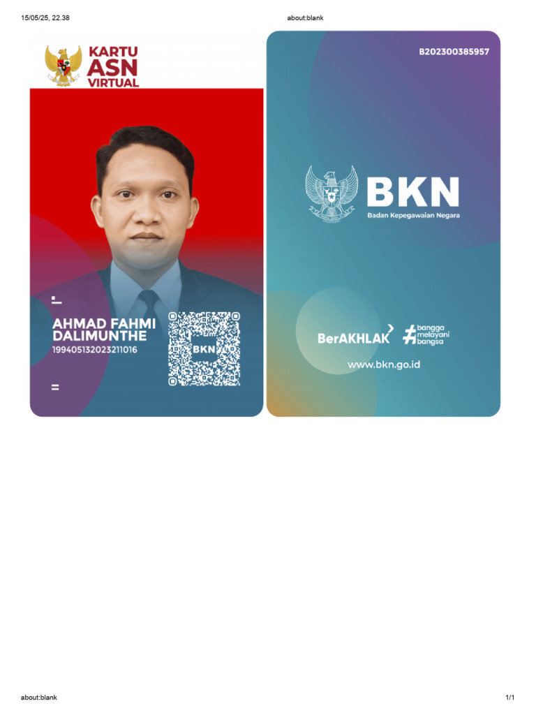 kartu myasn fahmi | PDF