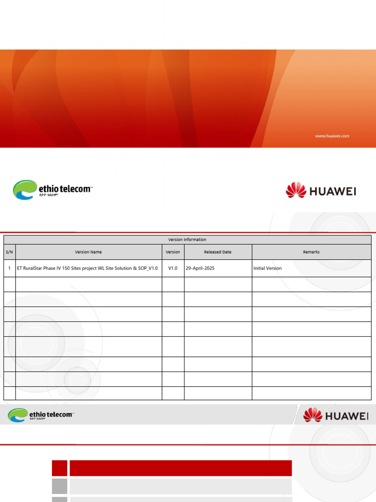 Huawei RuralStar Operating Temp Specs | PDF | Information And ...