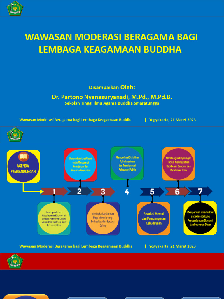 Wawasan Moderasi Beragama Bagi Lembaga Keagamaan Buddha | PDF
