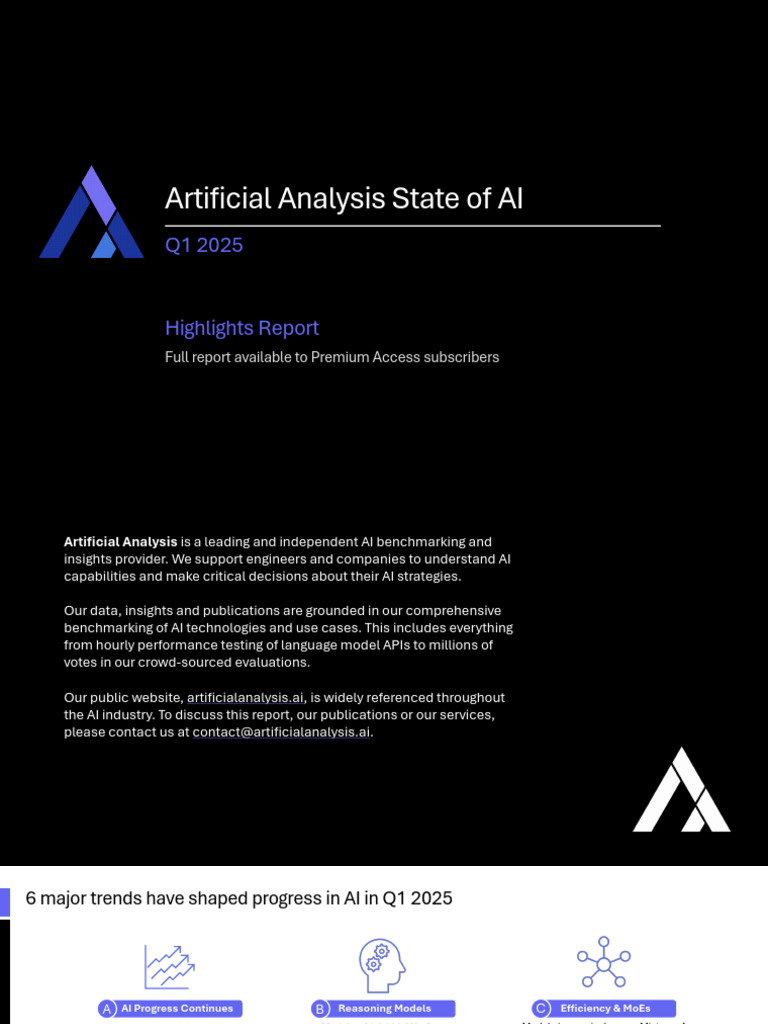 Artificial Analysis State of AI Q1 2025 | PDF | Artificial Intelligence ...