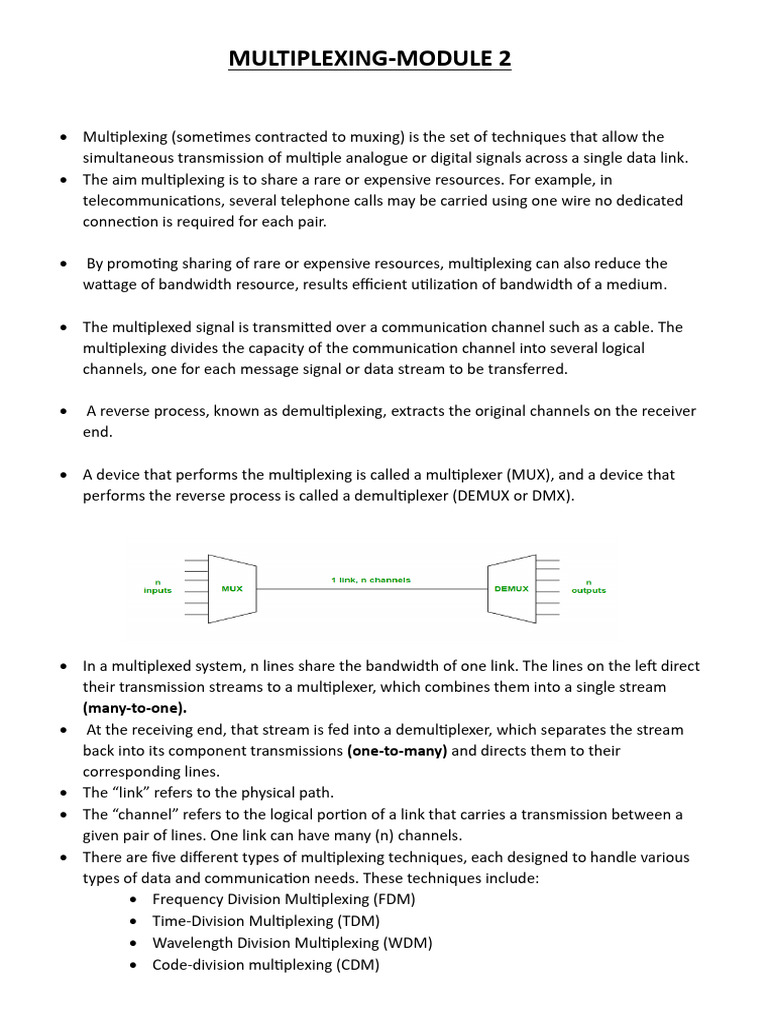 datacommunication_2module-1 | PDF | Wavelength Division Multiplexing | Multiplexing