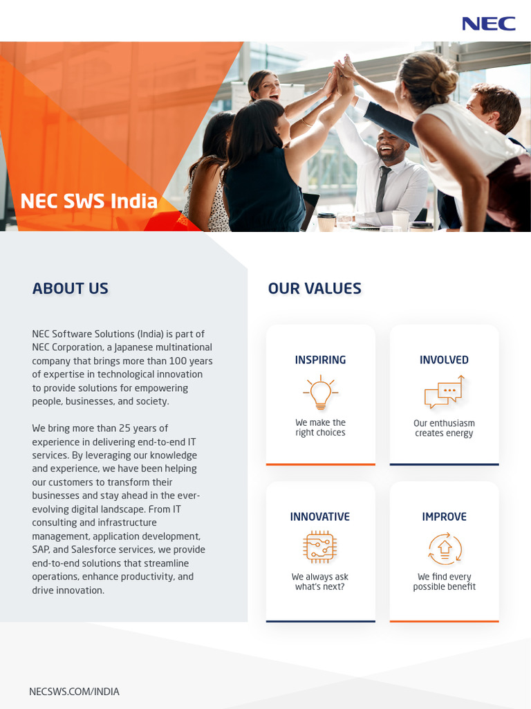 NEC Software Solutions India | PDF | Corporate Social Responsibility | Innovation