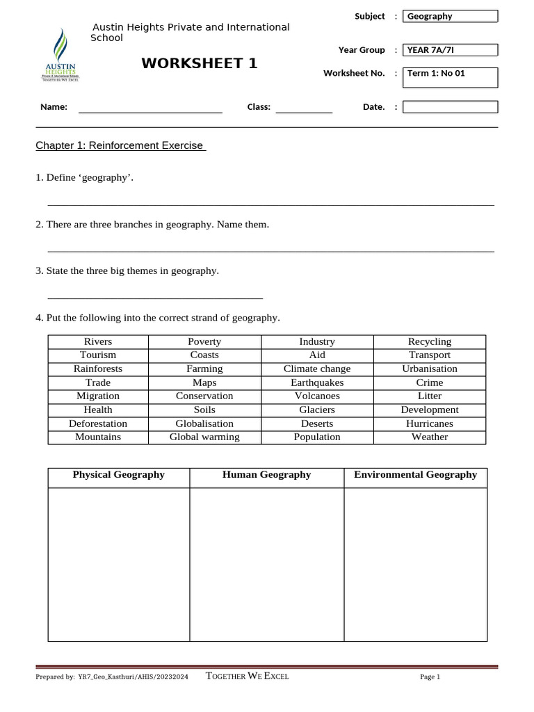 Geography Year 7 Chapter 1 | PDF | Geography | Climate Change