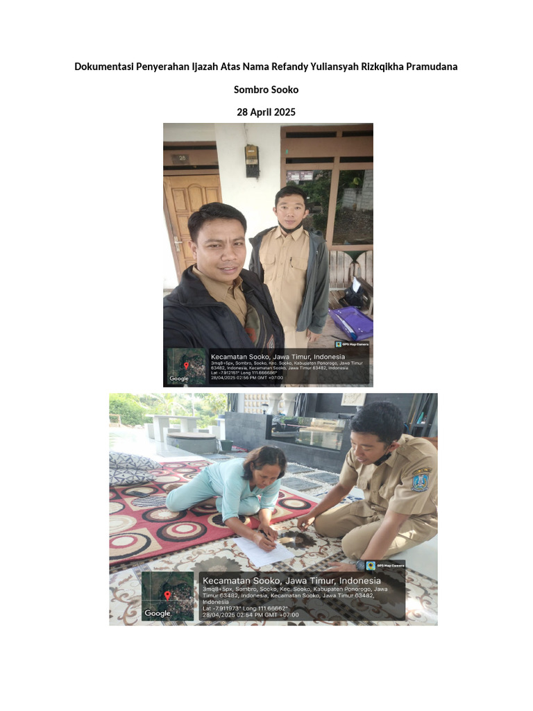 Dokumentasi Penyerahan Ijazah Atas Nama Refandy Yuliansyah Rizkqikha Pramudana | PDF