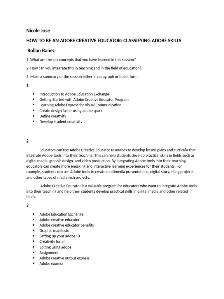 How To Be An Adobe Creative Educator | PDF