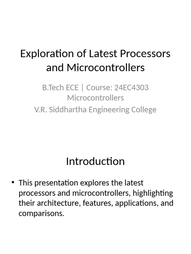 Latest Processors Microcontrollers | PDF | Central Processing Unit ...