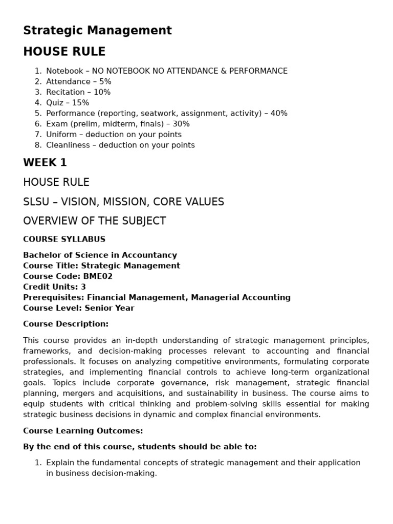 Strategic-Management 2 | PDF | Strategic Management | Swot Analysis