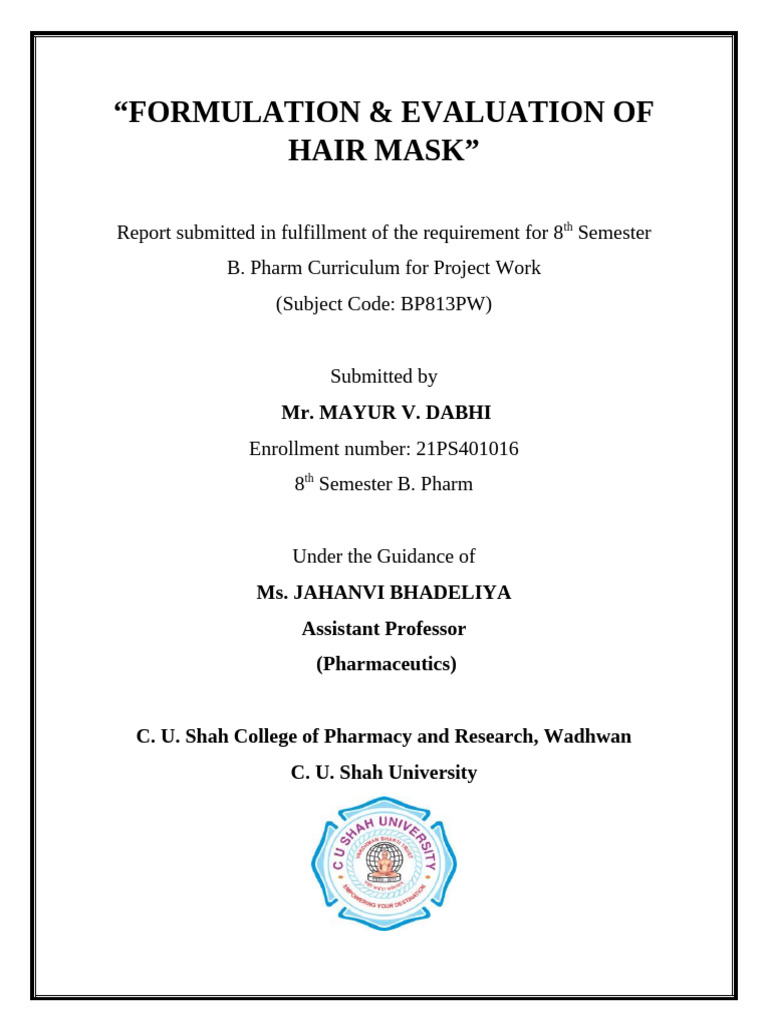 Project Work Format Mayur | PDF